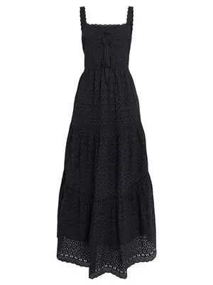 Ulla Johnson Broderie Anglaise Constance Maxi Dress - Navy