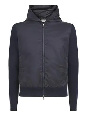 Moncler Hybrid Hooded Cardigan - Blue