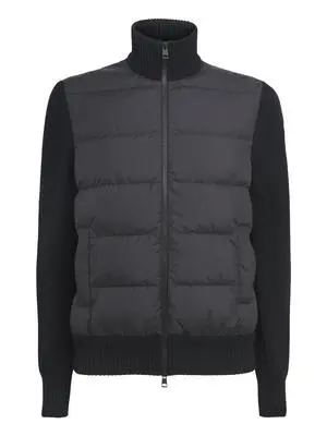 Moncler Down Hybrid Cardigan - Black