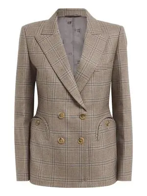 BLAZÉ MILANO Virgin Wool Charmer Double-breasted Blazer - Beige