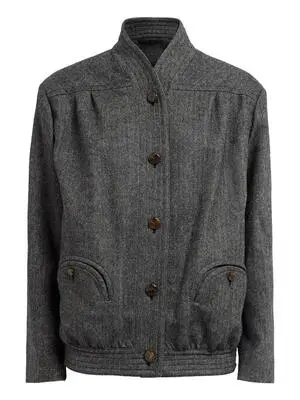 BLAZÉ MILANO Virgin Wool-blend Herringbone Coiba Jacket - Grey