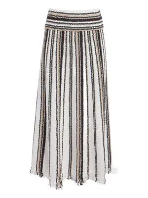 ME+EM Stretch-cotton Bouclé Maxi Skirt - Beige
