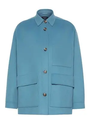 Max Mara Wool-blend Short Coat - Turquoise