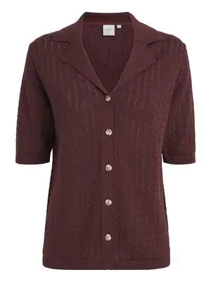 Varley Cotton Knit Madelene Shirt - Brown