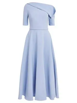 Safiyaa Asymmetric Melinda Midi Dress - Ivory