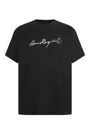 MAISON MARGIELA Cotton Logo T-shirt - Black