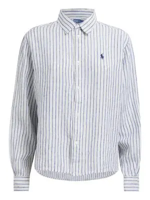 Polo Ralph Lauren Linen Stripe Shirt - Blue