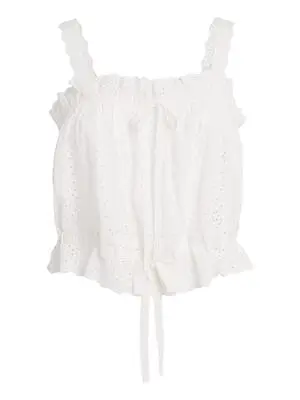 Ulla Johnson Broderie Anglaise Isola Top - White
