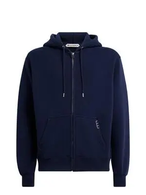 JW Anderson Cotton Zip-up Hoodie - Blue