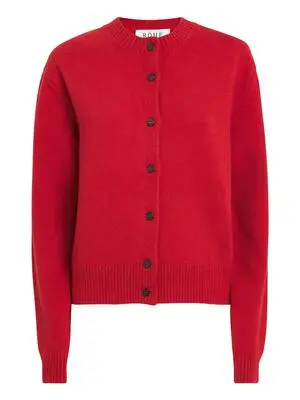 RÓHE Stretch-wool Classic Cardigan - Beige