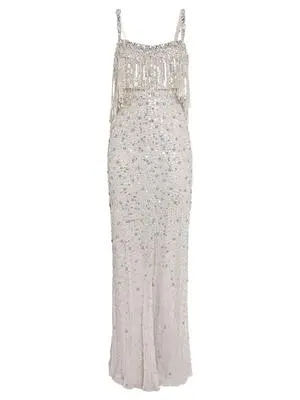 Jenny Packham Embellished Iris Gown - Ivory
