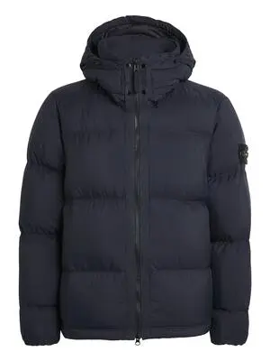 Stone Island Ripstop Down-padded Coat - Navy