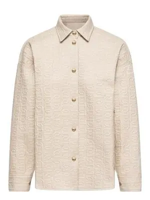Moncler Chain Quilted Padded Shirt Jacket - Light Beige