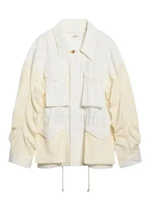 Celine Parka In Cotton Satin - White