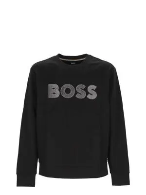 Hugo Boss Long Sleeve Sweatshirt With Logo - Black