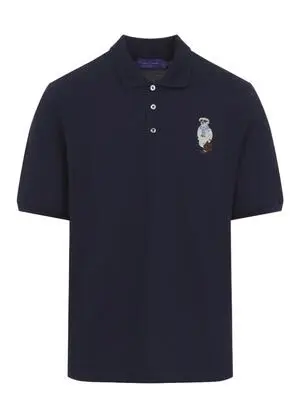 Ralph Lauren Purple Label Bear Polo Shirt - Navy