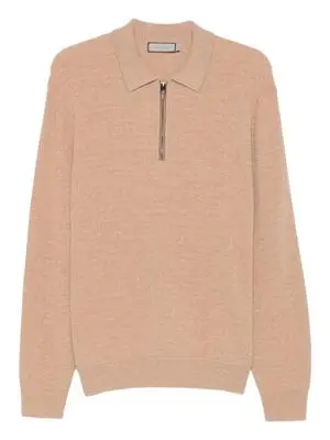 Canali Long-sleeve Knit Top - Nude