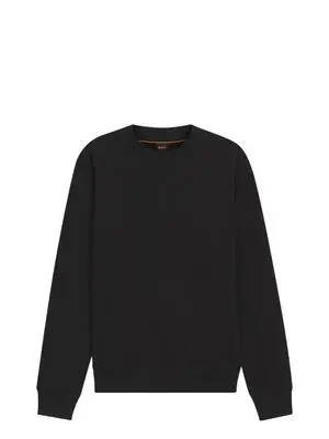 Hugo Boss Relaxed-fit Sweatshirt With Embroidered Logo - Black
