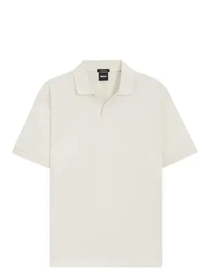 Hugo Boss C Ponti Johnny-collar Polo Shirt - White