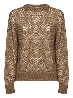 Brunello Cucinelli Long-sleeve Knit Top - Brown