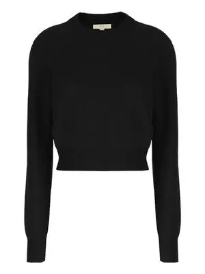 Malo Ribbed-knit Cropped Sweater - Black