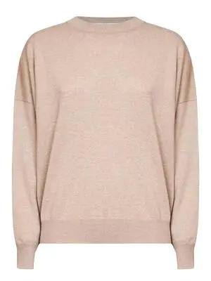 Brunello Cucinelli Long-sleeve Knit Top Light Brown