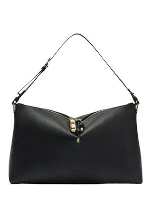 Furla Debby Large Shoulder Bag With Gold-tone Hardware - Black