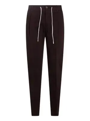 Eleventy Drawstring Belt Casual Pants - Black