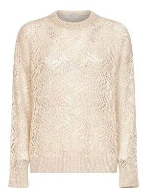 Brunello Cucinelli Long-sleeve Knit Top - Ivory