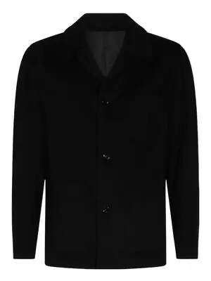 LARDINI Patch-pocket Cashmere Jacket - Black