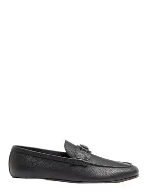 Valentino Garavani Vlogo Signature Deer Leather Loafer - Black