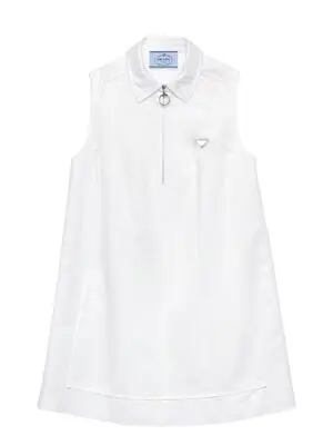 Prada Chino Zipper Mini Dress - White