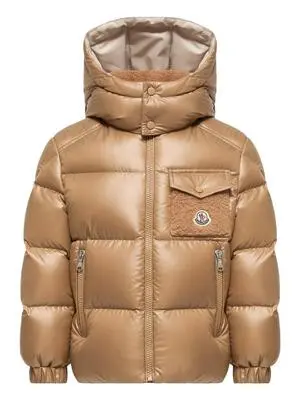 Moncler Yule Hooded Down Jacket - Beige