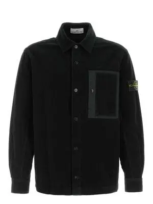 Stone Island Corduroy Shirt - Black