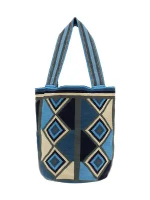 JW Anderson Embroidered Fabric Wayuu Shopping Bag - Multicolor
