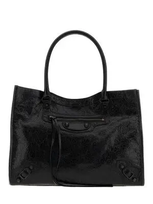 Balenciaga Leather Small Le City Handbag - Black