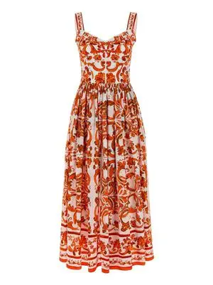 Dolce & Gabbana Printed Poplin Dress - Multicolor