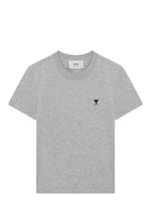 AMI Paris Ami Paris T-Shirt Ami De Coeur Grey In Cotton Men Gray