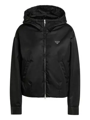 Prada Re-nylon Hooded Zip Jacket - Black