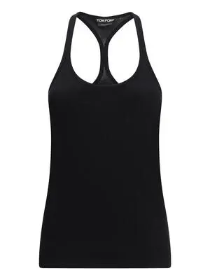 TOM FORD Silk-blend Ribbed Jersey Tank Top - Black