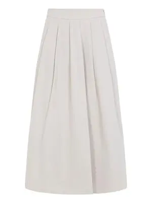 Peserico Peserico Midi Taffeta Pleated Skirt Multicolor