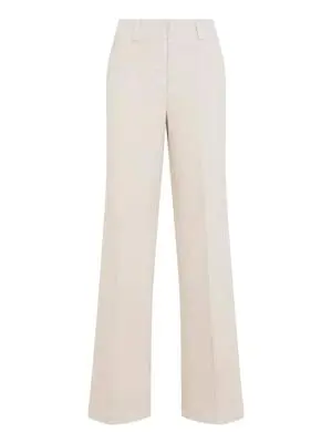 Peserico Wide Leg Cotton Twill Pants - Multicolor