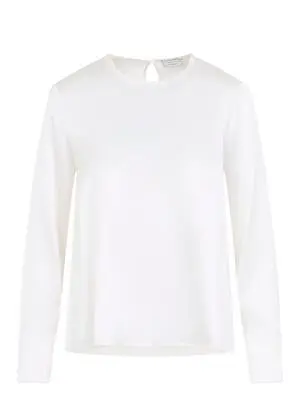 Peserico Silk Blouse With Oversized Cuffs - Multicolor