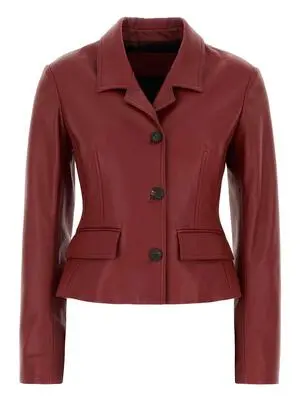 FERRAGAMO Leather Jacket - Red