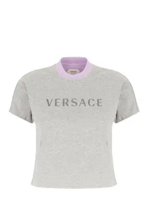 Versace Ribbed Collar T-shirt - Multicolor