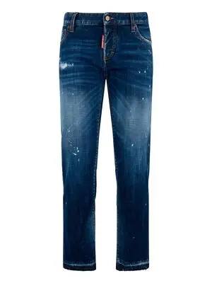Dsquared2 Medium Wash Distressed Jeans - Blue