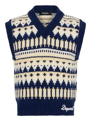 Dsquared2 Hybrid Jacquard Vest - Black