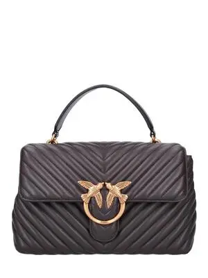 Pinko Genuine Leather Shoulder Bag - Brown