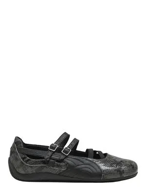 PUMA Leather Strapped Mary Jane Sneakers - Gray