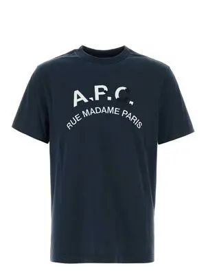 A.p.c. A. P.c. Men's 100% Cotton T-Shirt Blue